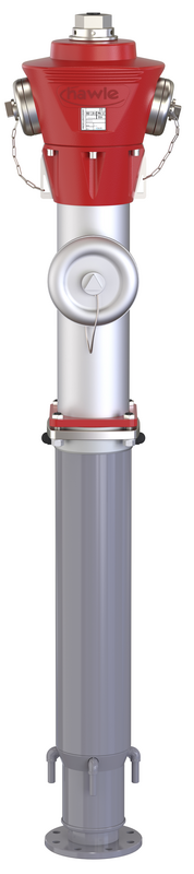 Hawle R1-Umfahrhydrant DN 100 aus nichtrostendem Stahl mit ...